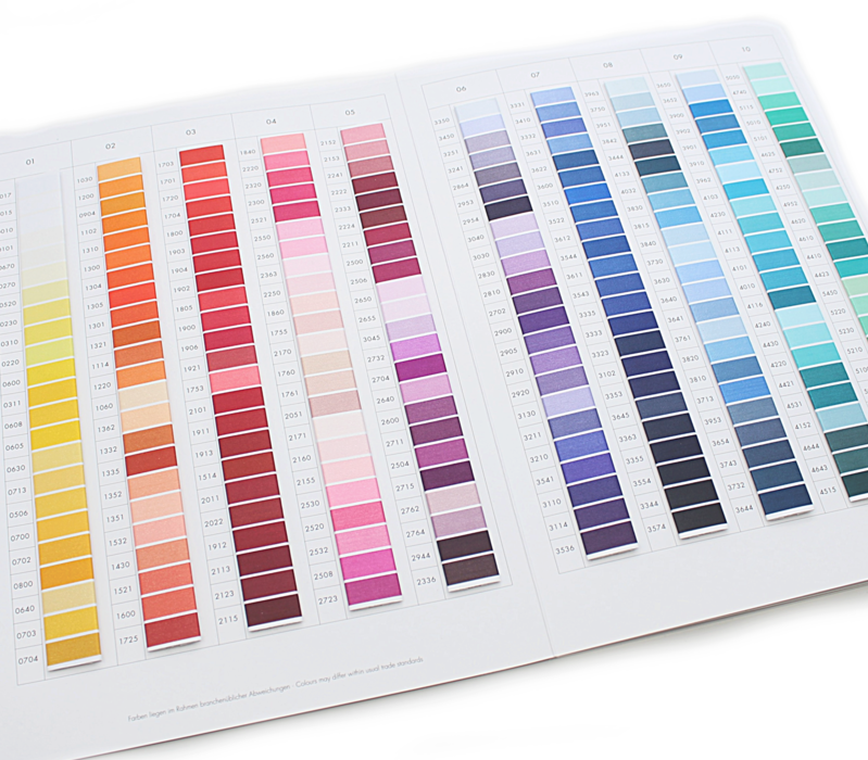 Isacord Colour Chart – Sewing and Embroidery Warehouse